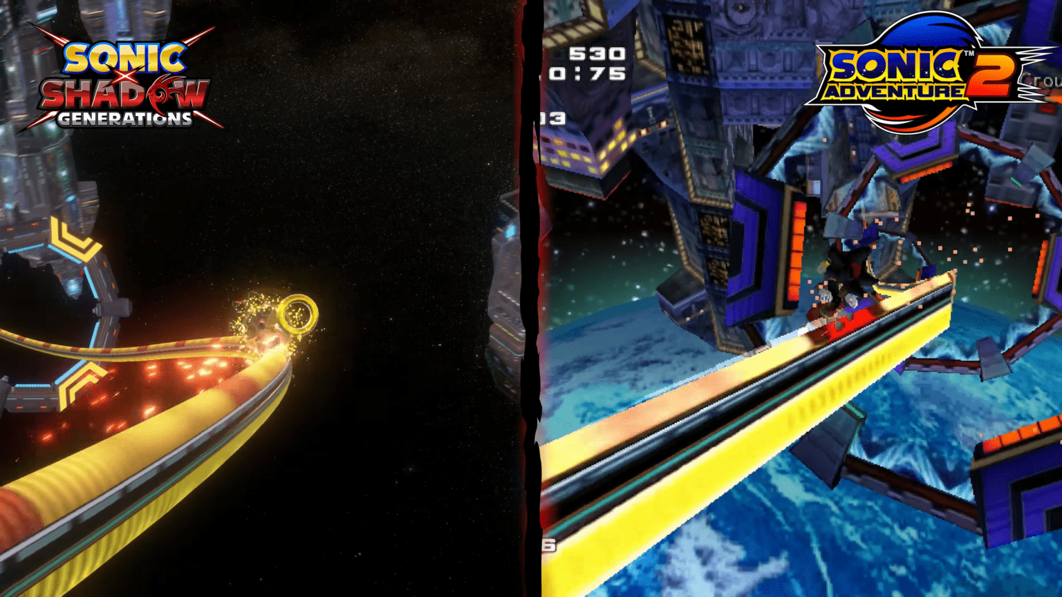 Sonic X Shadow Generations lança vídeo comparando fases antigas ...